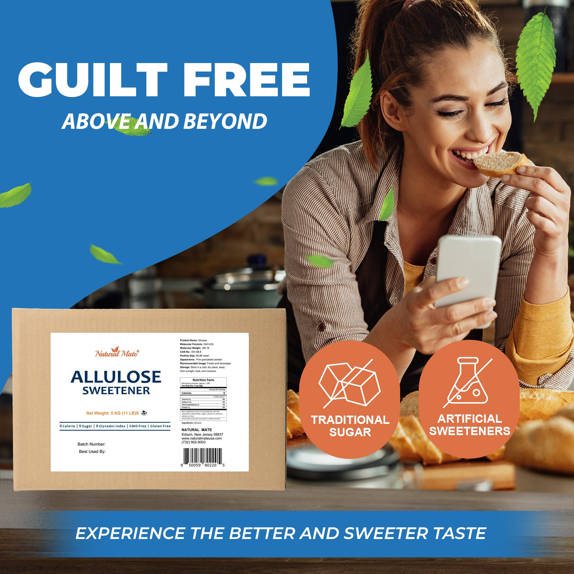 Allulose - All Purpose Sweetener |5 KG or 11 LB/Carton (FINE POWDER ...