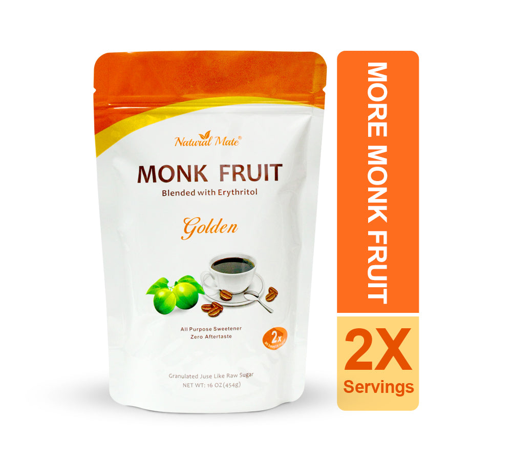Monk Fruit Golden - All Purpose Erythritol Blend Sweetener 1 LB OR 16 ...